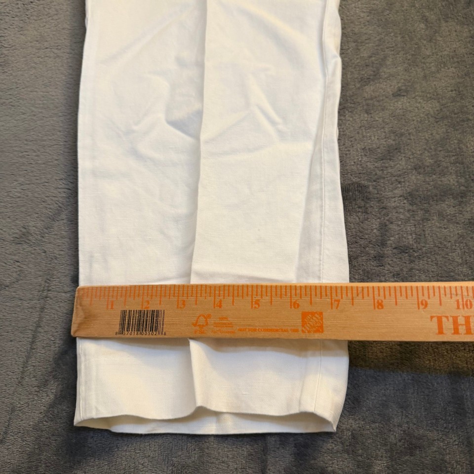 Baird McNutt Murano Linen Blend Pants Mens 46x30" Zac Classic Fit White ...