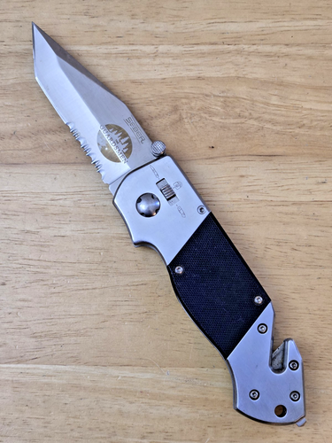 Seber Group Ratchet Knife Bead Blast 3-3/8" Tanto Blade, G10 Inlay ...