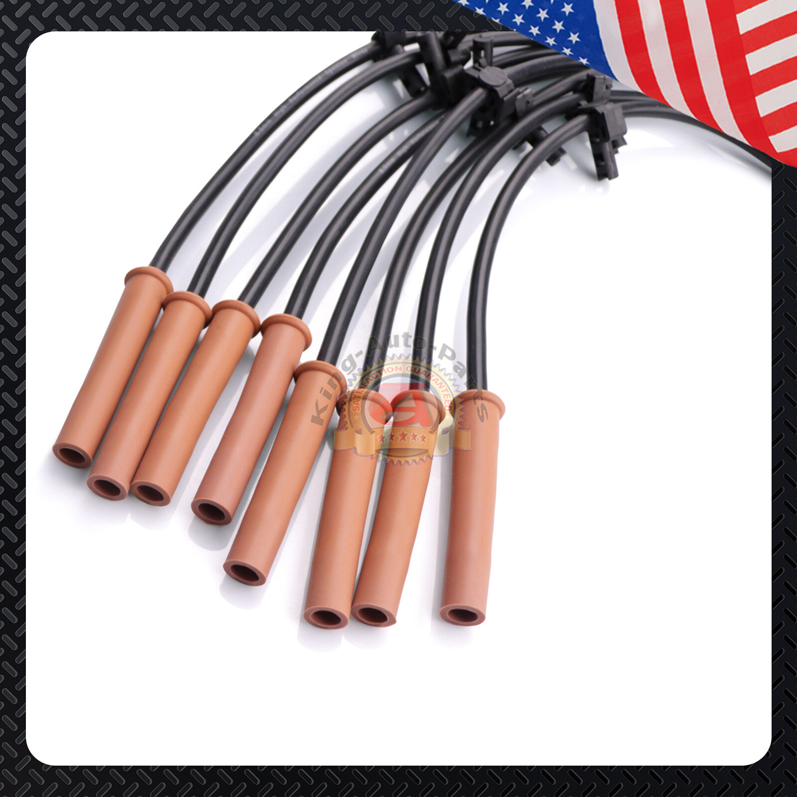 Set of 8 Spark Plugs Wires For Ford F150 F250 F350 E350 Super Duty Lobo ...