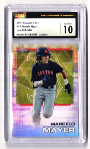 2021 Bowman's Best - Marcelo Mayer #93 Gold Refractor /50 (RC) for sale ...