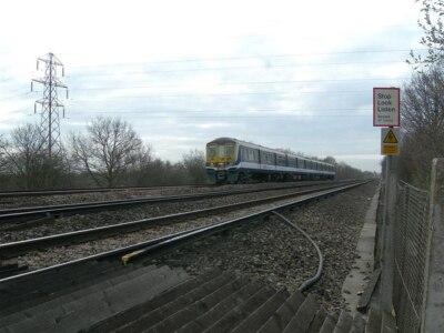 Photo 6x4 Beware Of Trains Horley/TQ2843 A footpath crossing the busy ...