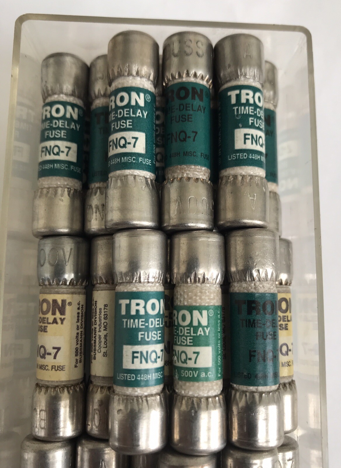 Bussmann Tron FNQ-7 7A 500V Tron Time-Delay Midget Fuse (LOT OF 10) | eBay