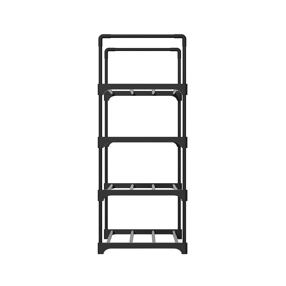 Stackable Four Tier Shoe Rack with Non Slip Pads for Versatile Shoe ...