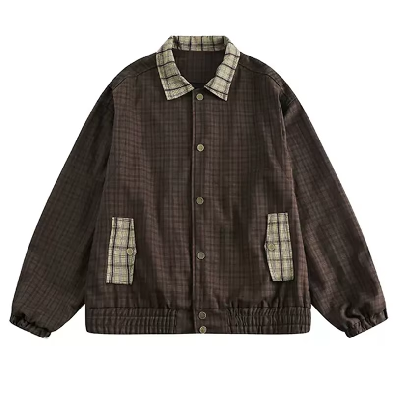 Spring Autumn Oversized Colorful Patchwork Men Plaid Jacket Luxury Mens ...