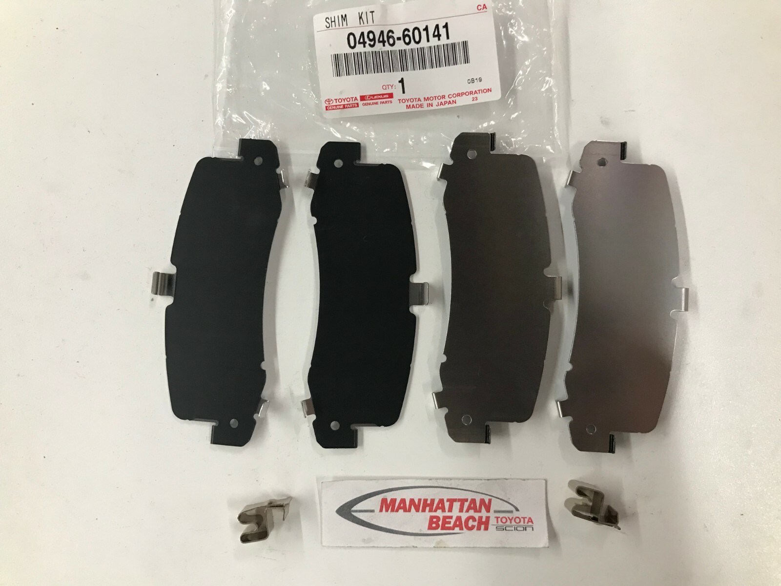 2010-2024 4RUNNER Genuine Toyota Rear Disc Brake Shim Kit 04946-60141 ...