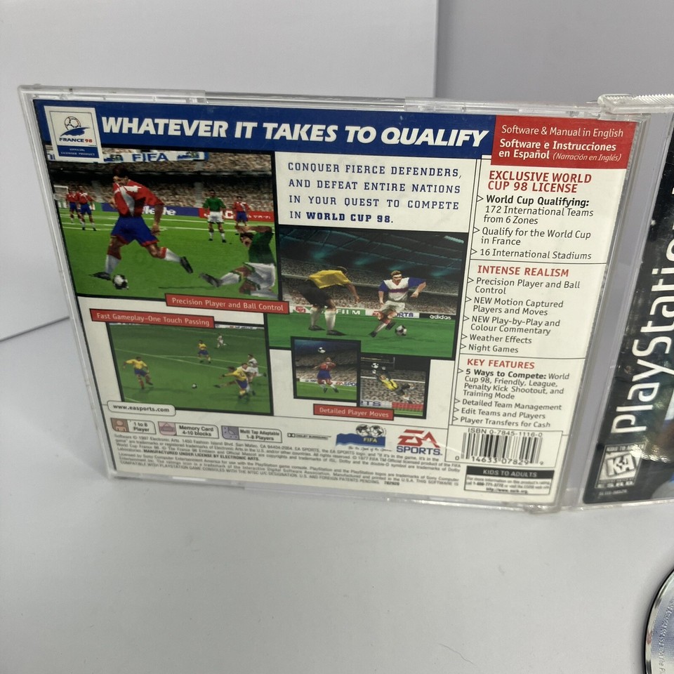FIFA Road to the World Cup '98 PS1 PlayStation 1 Complete France 98 ...