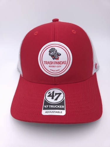Rocket City Trash Pandas Snapback Trucker Hat Cap ‘47 MiLB Red Baseball ...