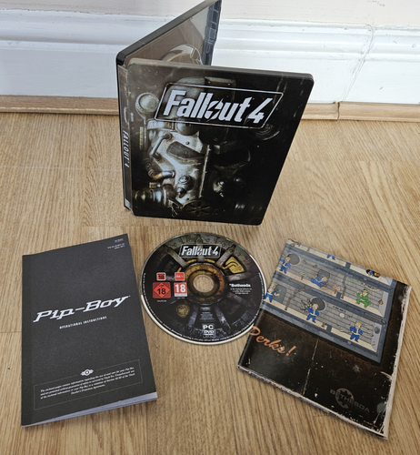 Fallout 4 PC DVD ROM Game Disc Steelbook Edition Pip-Boy Instruction ...