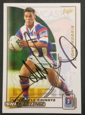 John Morris Newcastle Knights Signed Autograph 2002 Select NRL | eBay