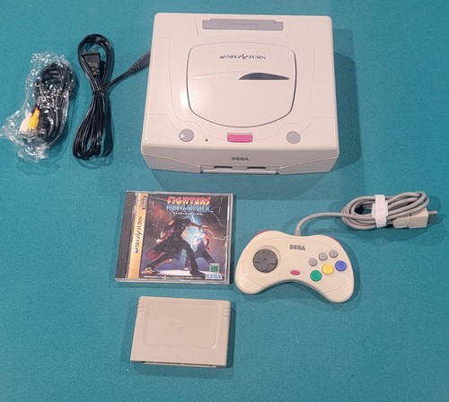 🕹Modded Sega Saturn Region Free FRAM MODS NEW CAPACITORS With Game ...