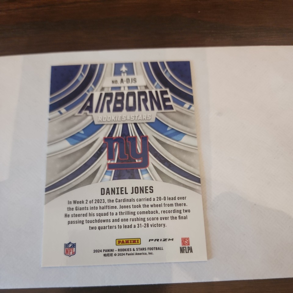 2024 Panini Rookies & Stars Airborne Daniel Jones #A-DJS Red. GIANTS | eBay
