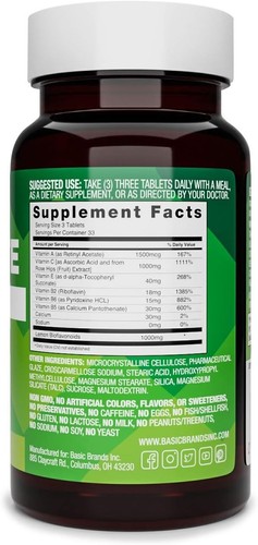 Basic Brands Aller-Vite - Natural Allergy Relief Tablets - Homeopathic ...