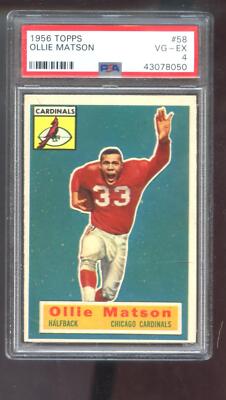 1956 Topps #58 Ollie Matson PSA 4 Graded Football Card Chicago ...