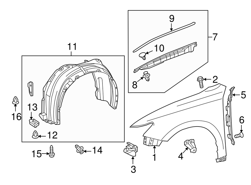 Genuine Lexus Fender Liner Grommet 90189-A0011 | eBay