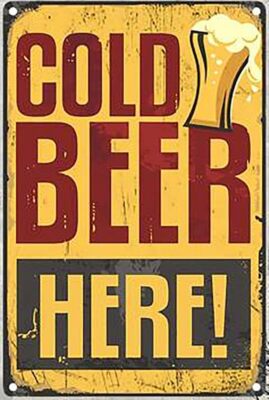 Cold Beer Here Aluminum Weatherproof Funny Sign p1254 | eBay