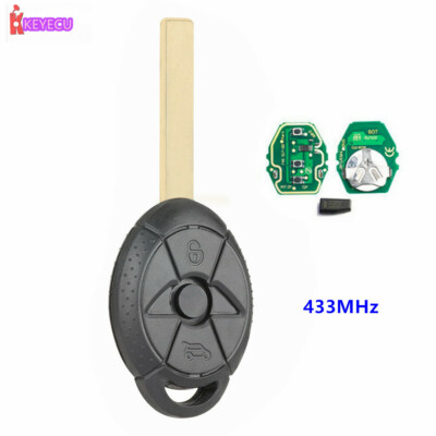 EWS Remote Key 3 Button 433MHz for BMW MINI COOPER / ONE R50 R53 2004 ...