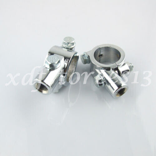 2PC 1" 25mm Motorcycle Crash Bar Engine Guard Mount Clamp Spot Fog ...