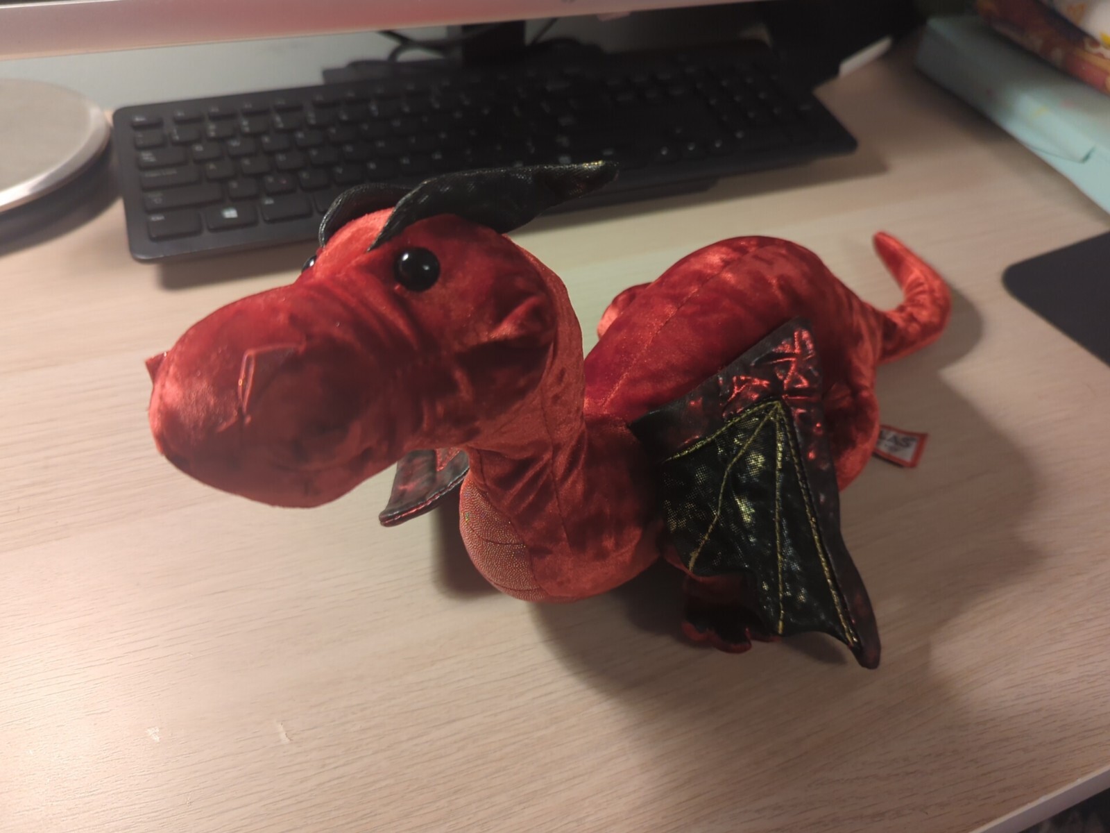 Douglas The Cuddle Toy Ruby Red Dragon Shimmer Velvet Stuffed Animal Plush 12" | eBay