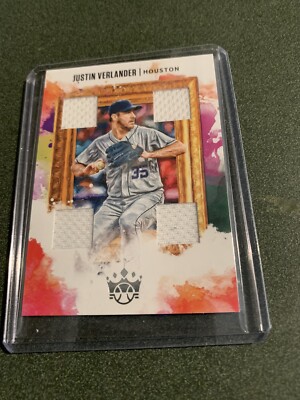 2020 Diamond Kings Justin Verlander DK Quad Materials Relic Houston ...