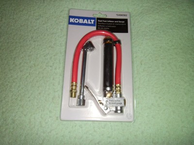 Kobalt Dual Foot Inflator And Gauge Zinc Steel Rubber Compressor ...
