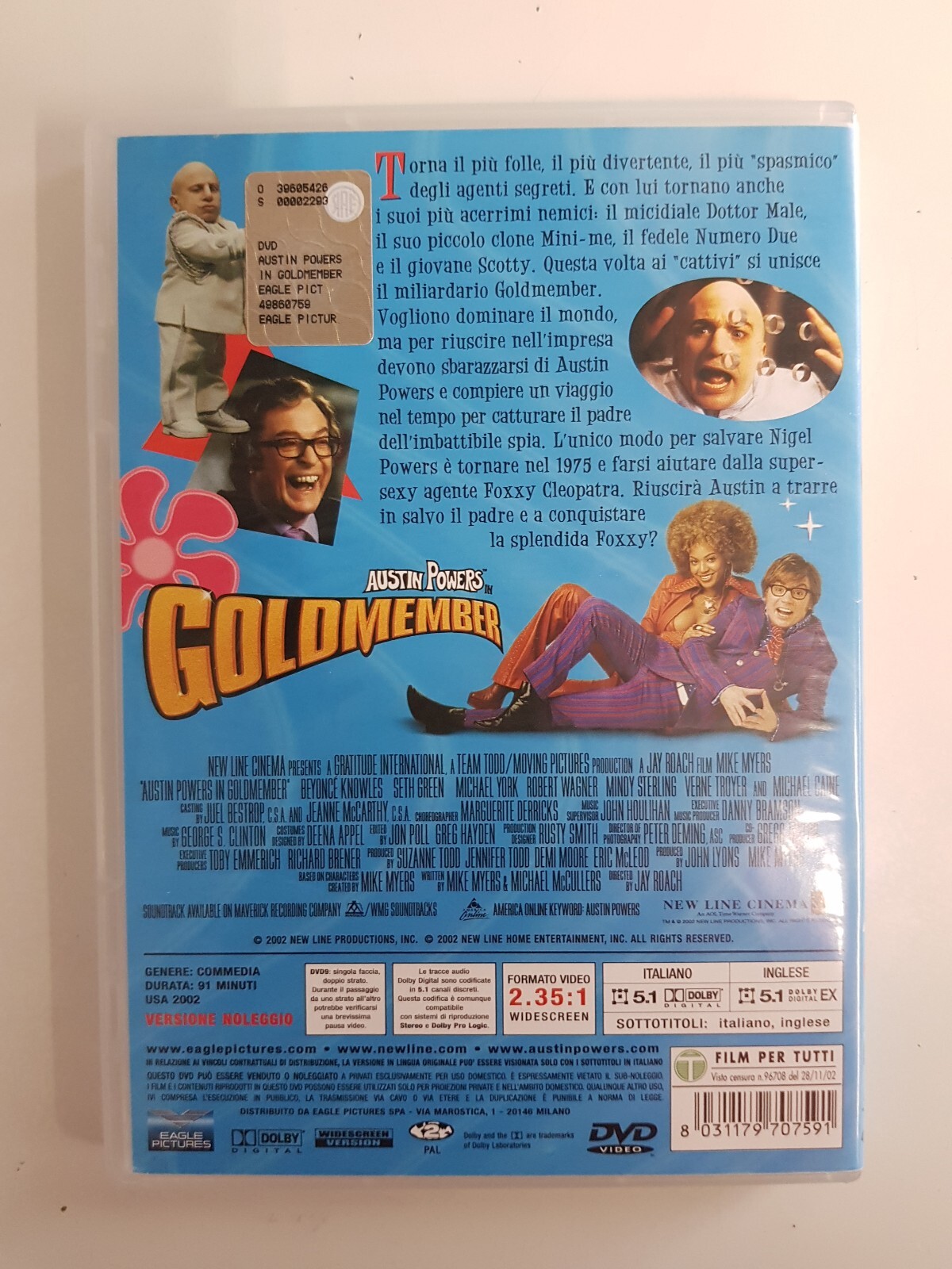 AUSTIN POWERS-GOLDMEMBER (2002) dvd - MIKE MYERS 8031179707591 | eBay
