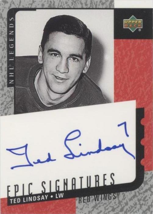 2000-01 Upper Deck Legends - Epic Signatures Ted Lindsay #TL (AU) for ...