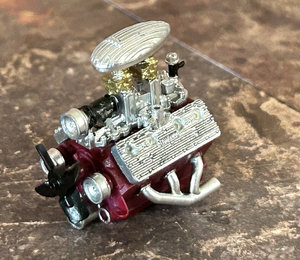Resin Ford Flathead engine w/ Thickstun Intake For scale model cars,1/ ...