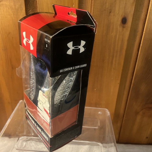 NEW! Under Armour Contain II MPZ Soccer Shin Guard Black/Metallic ...