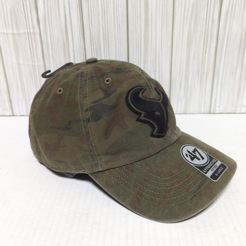 Houston Texans Hat Cap Fitted 47 Franchise Size XL Camo NFL Football ...