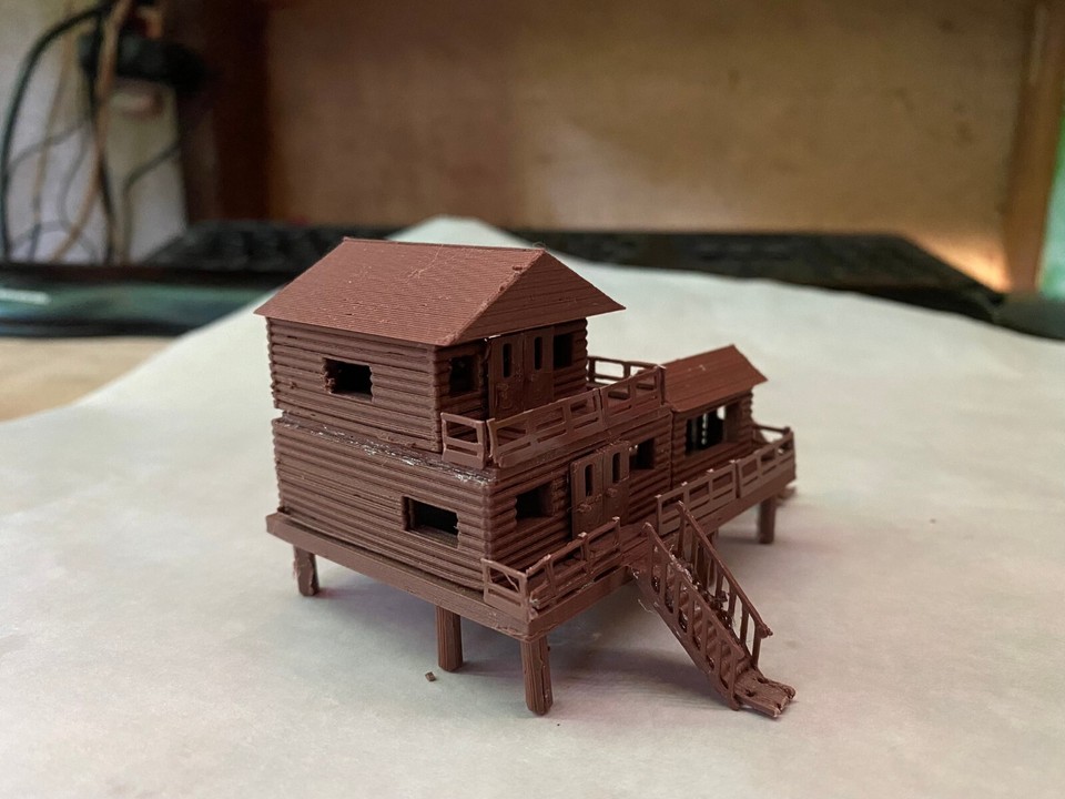 HO Scale Model Railroad Cabin Kit with Video Assembly Instructions | eBay