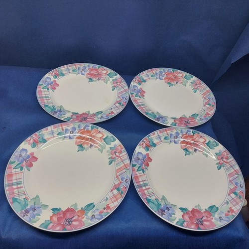 Vintage Gibson Designs Stoneware "Gypsy" Set/4 Dinner Plates Disc ...