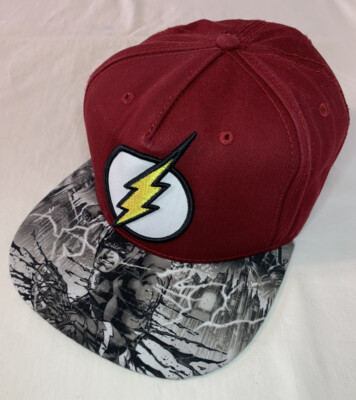 DC Comics The Flash Hat Adjustable Snapback Justice League Cap Rare ...