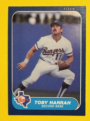 Toby Harrah 1986 Fleer Base #560 Texas Rangers | eBay