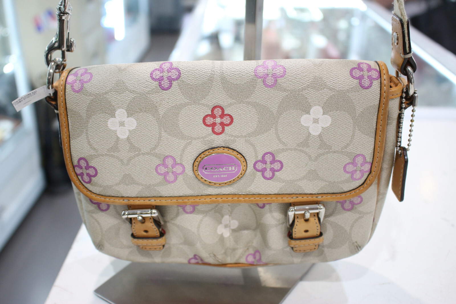 Coach Peyton Signature Clover Field Messenger Bag - Gem