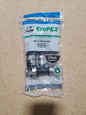 sharkbite evopex 3/4 x 1/2 x 1/2 Reducing Tee 3 Pack | eBay