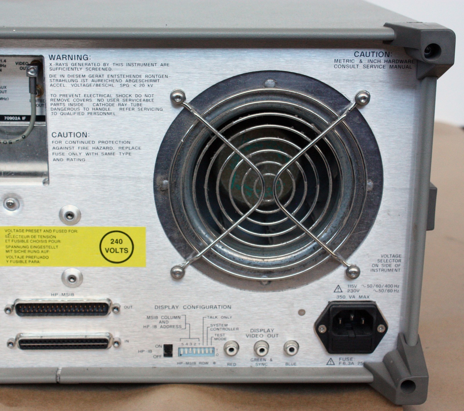 Agilent HP Hewlett Packard 70004A Spectrum Analyzer 70900B opt 512 IF ...