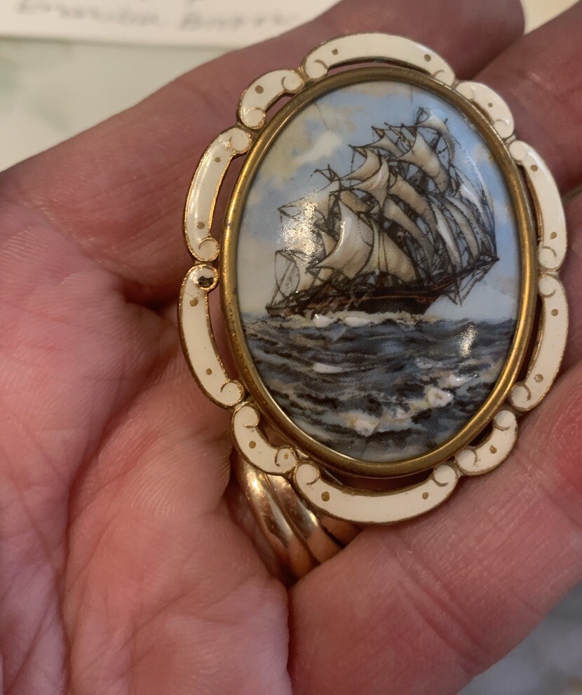 Vintage Thomas L. Mott Made In England Clipper Ship E… - Gem