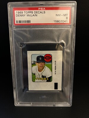 1969 Topps Baseball Decals Denny McLain PSA 8 | eBay