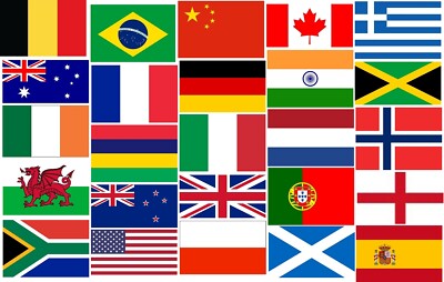 Flags of the World - 18" x 12" - Multi listing - lots to choose from ...