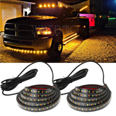 2Pcs 70" Running Board LED Light DRL Side Step Strip Bar For Ram 1500 ...