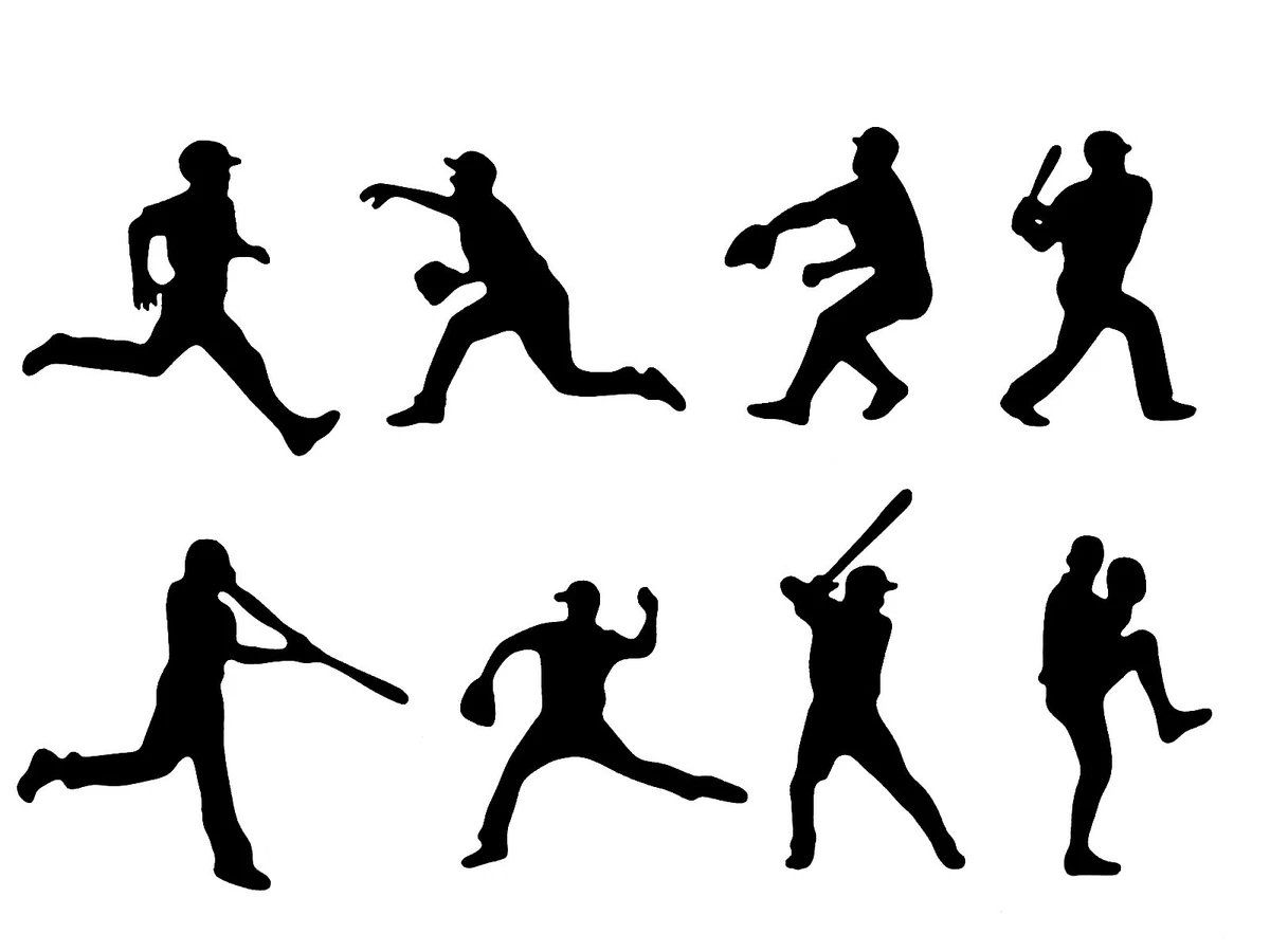Softball Silhouette Hitting