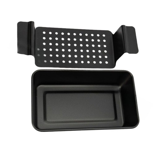 2 Pack Meatloaf Pan with Perforated Drain Tray Carbon Steel Baking Set ...
