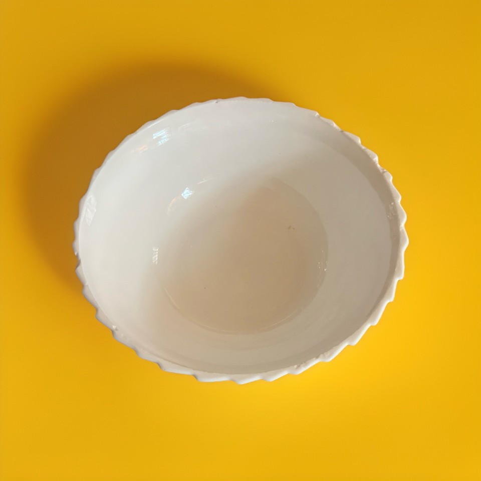 Vintage Indiana Glass Milk Glass White Basket Weave Weavetex Serving ...