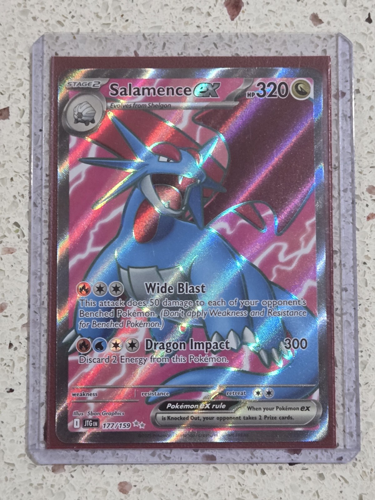 Salamence ex 177/159 (JTG) Journey Together NM Full Art Pokemon Card S ...