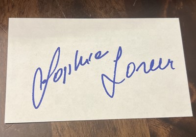 SOPHIA LOREN Signed Autograph | eBay