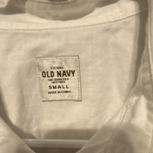 Old Navy Men's S White Cotton Button-Up Shirt Short Sleeve Casual | eBay
