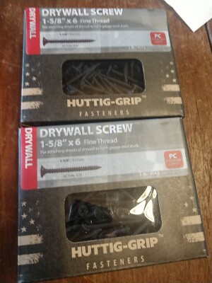 2- 1 lb boxes Huttig-Grip #6 x 1-5/8" Phillips Drive Fine Thread ...