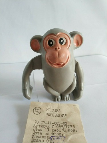 New Vintage Soviet Clockwork Monkey, Children Mechanical Toy Made in ...