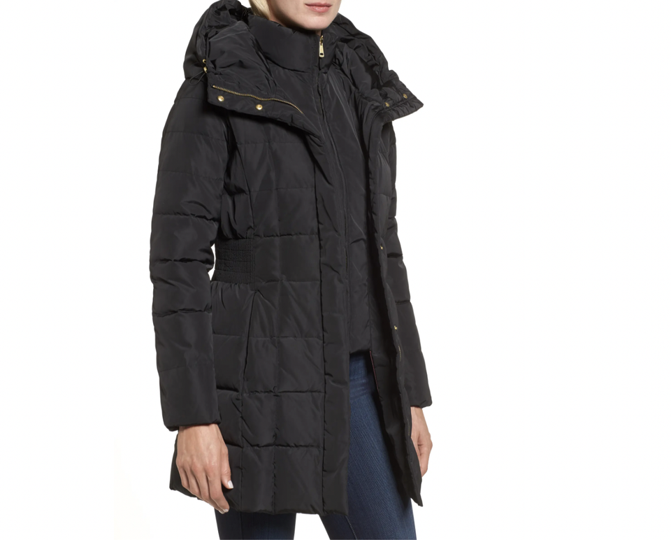 Cole Haan Signature Cole Haan X4812 Hooded Down Black Parka Jacket Size ...
