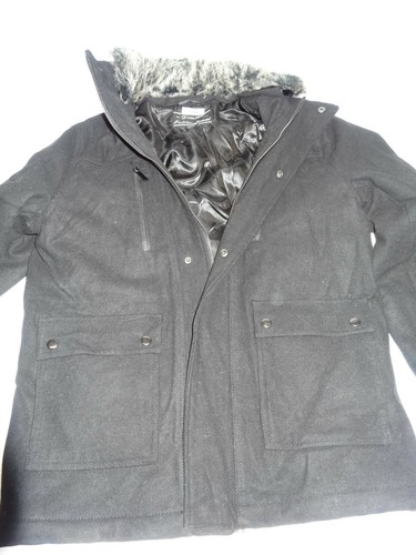 Domini International Jacket w/FAUX FUR COLLAR BLACK Size S Wool NWOT | eBay